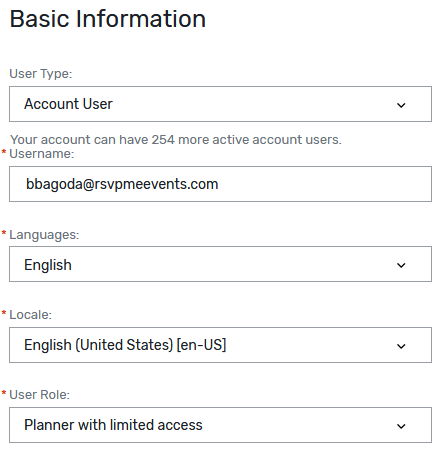 Managing Event Users and User Roles