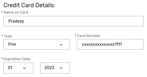 Adding and Updating Your Credit Card on File