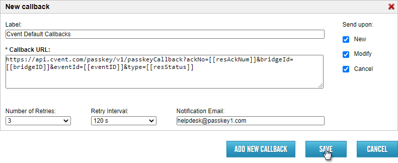 Adding Callbacks for Reglink