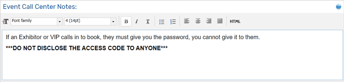 Adding Notes for Call Center Users