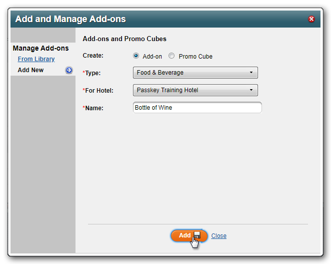 Managing Add-ons in Passkey Events