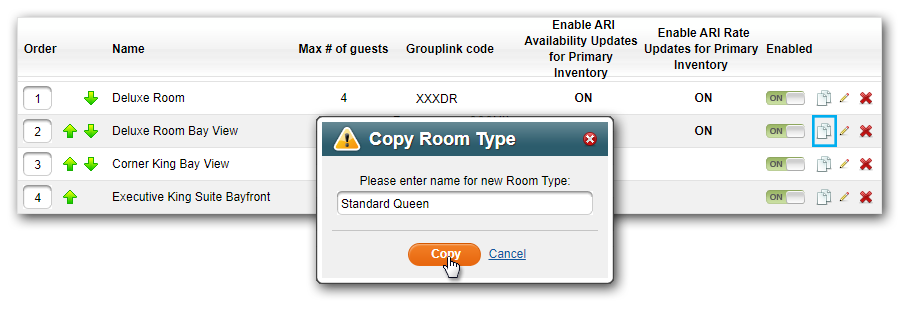 Managing Room Types at the Library Level