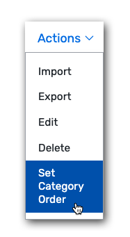 Managing Session Categories