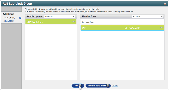 Managing Sub-Block Groups in Passkey Events