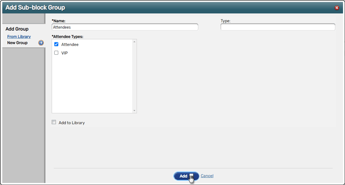 Managing Sub-Block Groups in Passkey Events