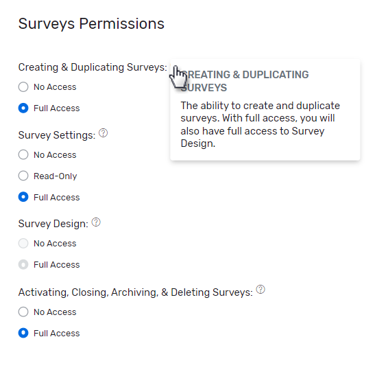 Managing Survey Users