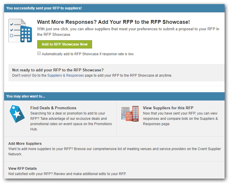 Managing Your User Account RFP Settings