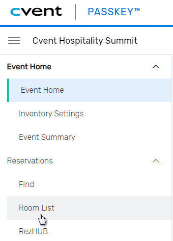 Quick Guide to the Passkey Room List Manager