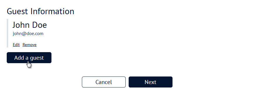 Registering or Unregistering a Guest