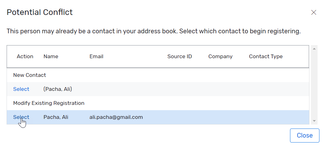 Registering for Your Invitees