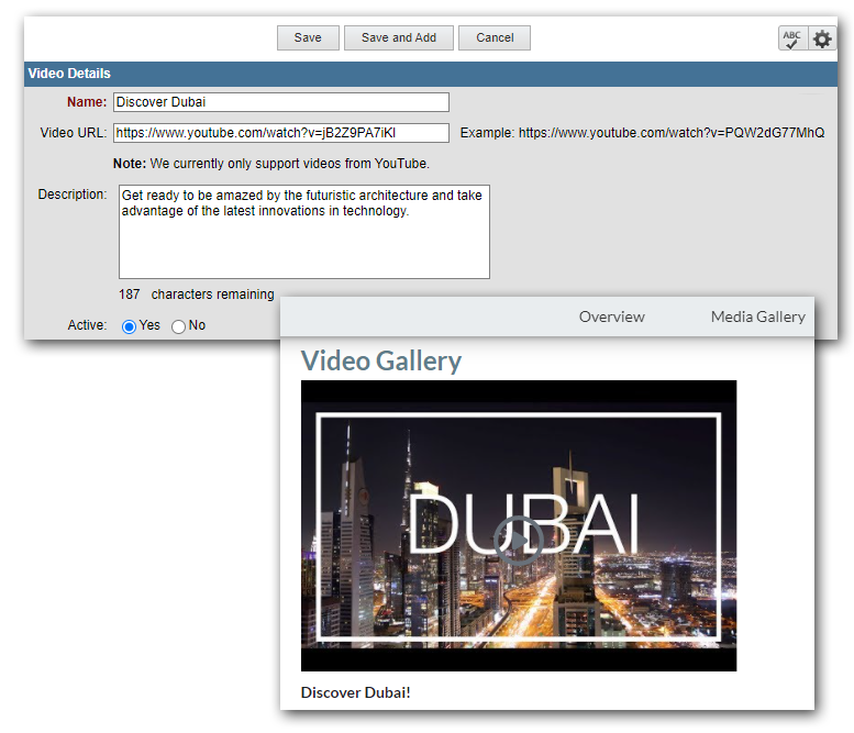 Adding Videos to a Venue Profile