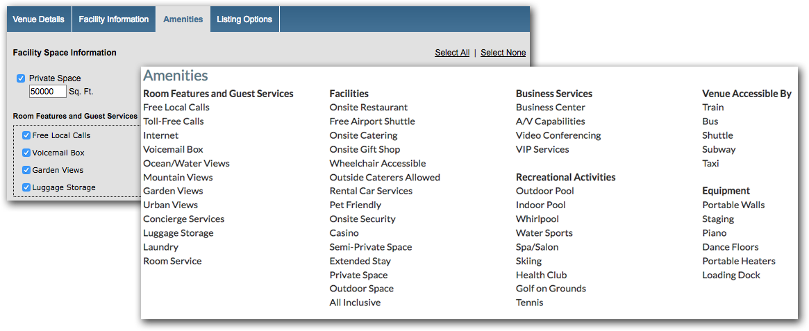 Adding Venue Details to a Venue Profile