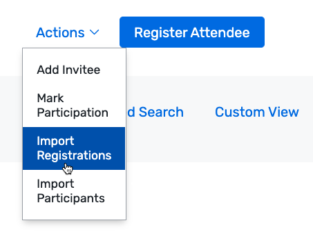 Adding Registrants for Attendee Hub
