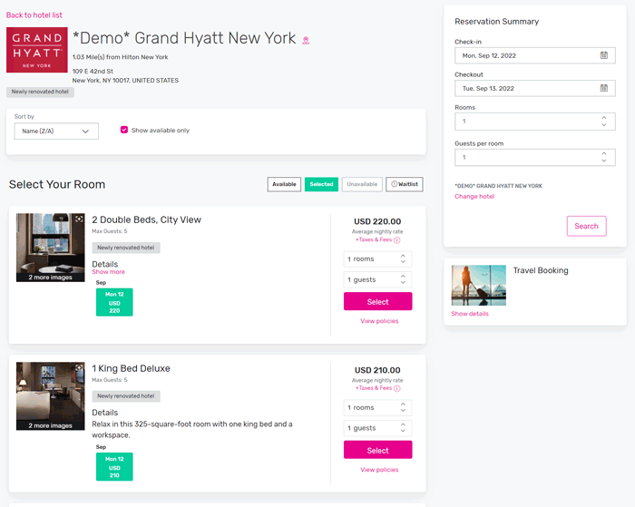 The Complete Passkey Booking Site Experience