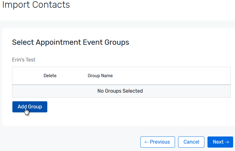 Assigning Attendees to Groups in Appointments