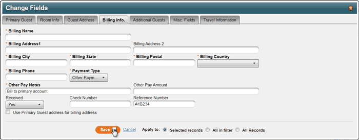 Bulk Editing Room List Records