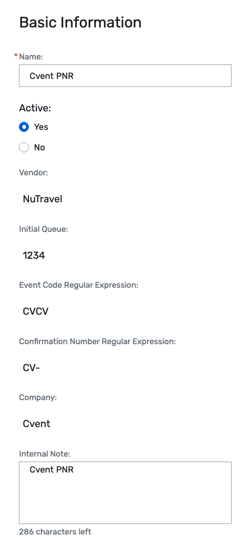 Setting Up a Passenger Name Record (PNR) Integration