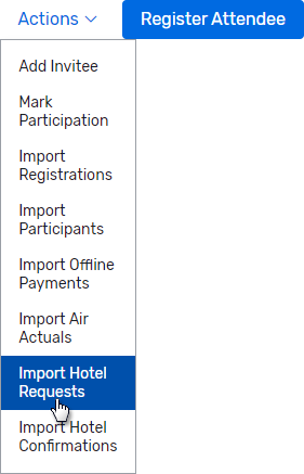 Importing Hotel Requests