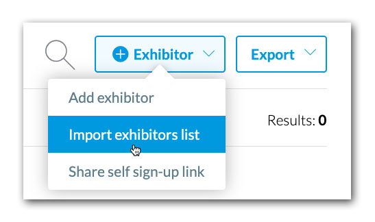 Importing Exhibitors to Your Event