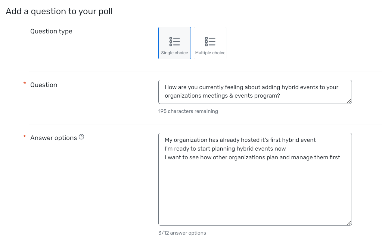 Setting Up Live Polling for Attendee Hub