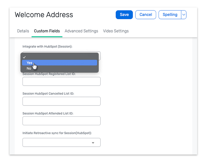 Integrating Hubspot Custom With Your Session