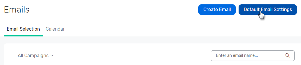 Updating Your Default Email Settings