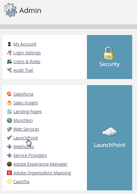 Using Marketo Launchpoint Integration