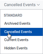 Cancelling an Event