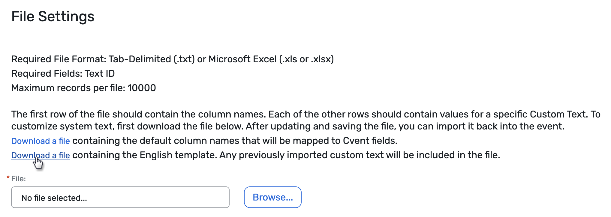 Customizing Text in the Exhibitor Portal