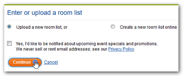Uploading Room List Spreadsheets to Modify Existing Reservations