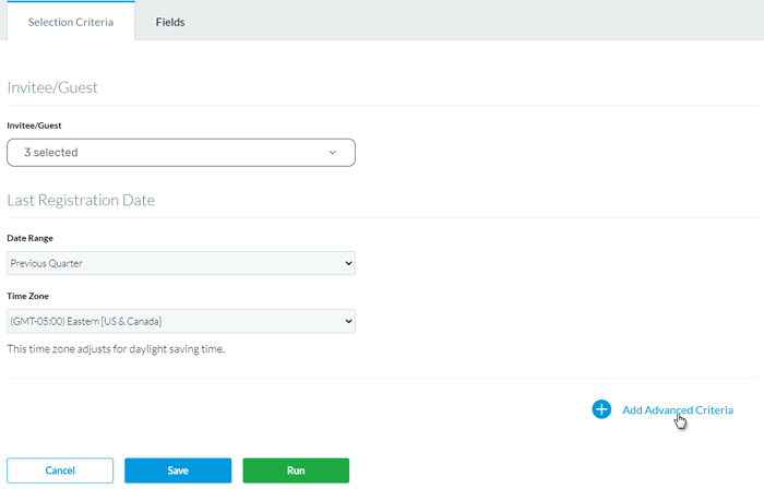 Managing Your Report's Criteria and Fields