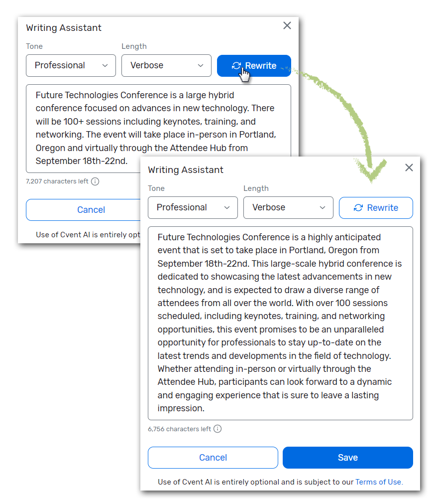 Using the AI Writing Assistant