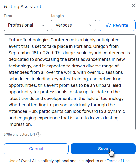 Using the AI Writing Assistant