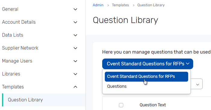 Using the Question Library