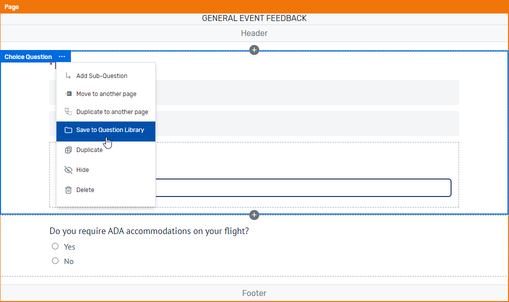 Using the Question Library