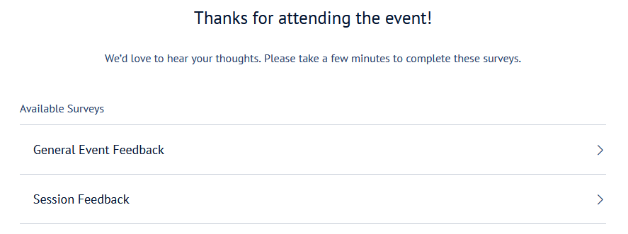 Creating a Premium Survey for Your Event