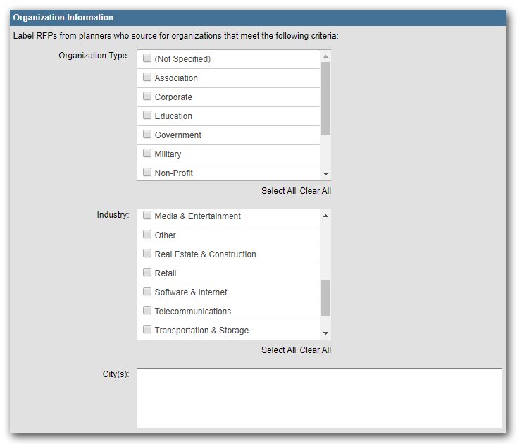 Creating RFP Labels