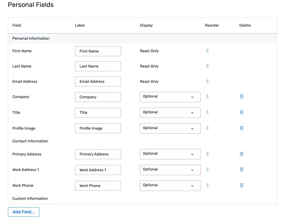 Editing Contact Website Pages