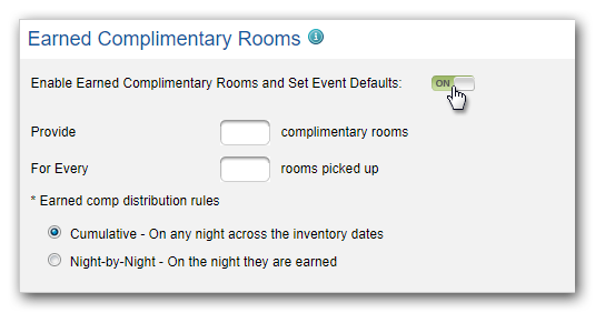 Enabling Earned Comp Rooms and Assigning to Reservations