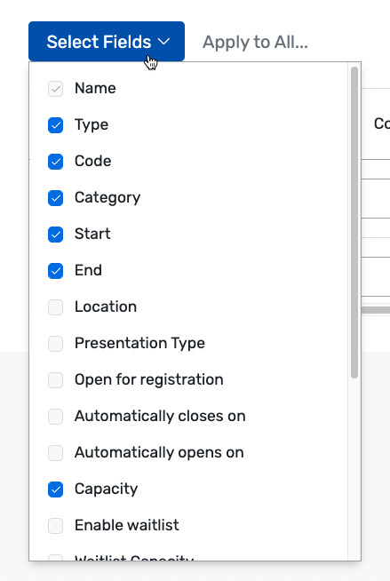 Editing Sessions in Bulk