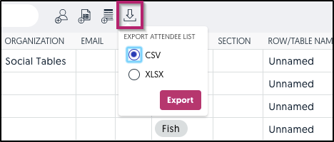 Exporting Attendees from Event Diagramming