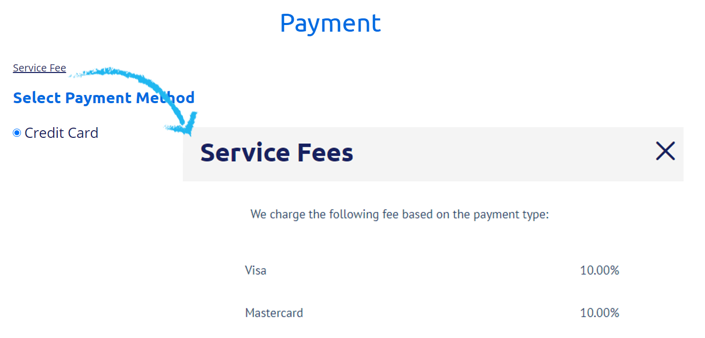 Adding Service Fees