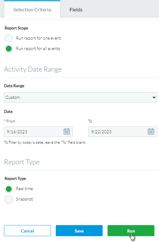 Running the Room List Report in Passkey