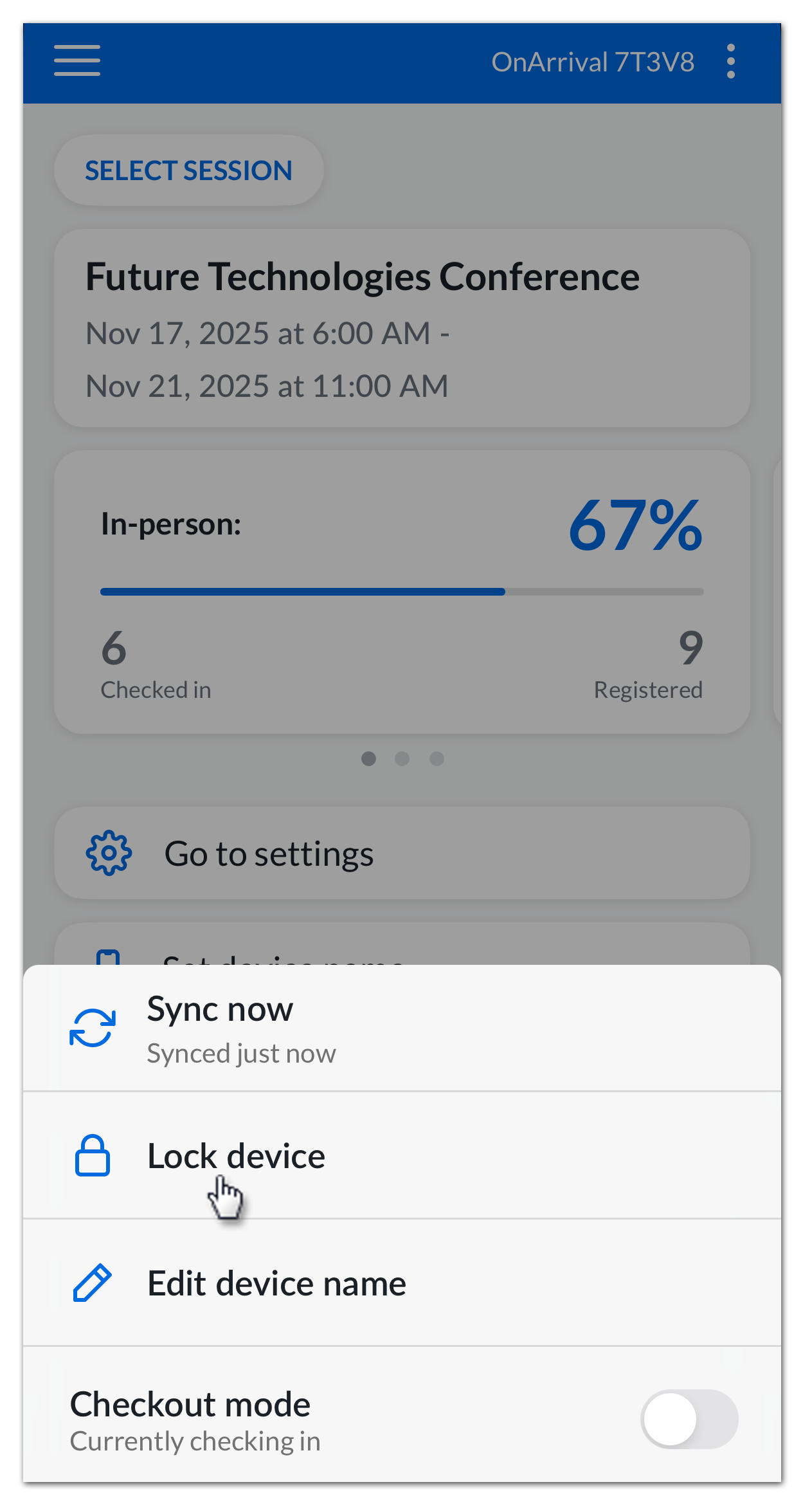 Locking Devices in OnArrival