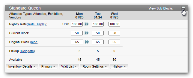 Viewing and Editing Your Event's Original Inventory