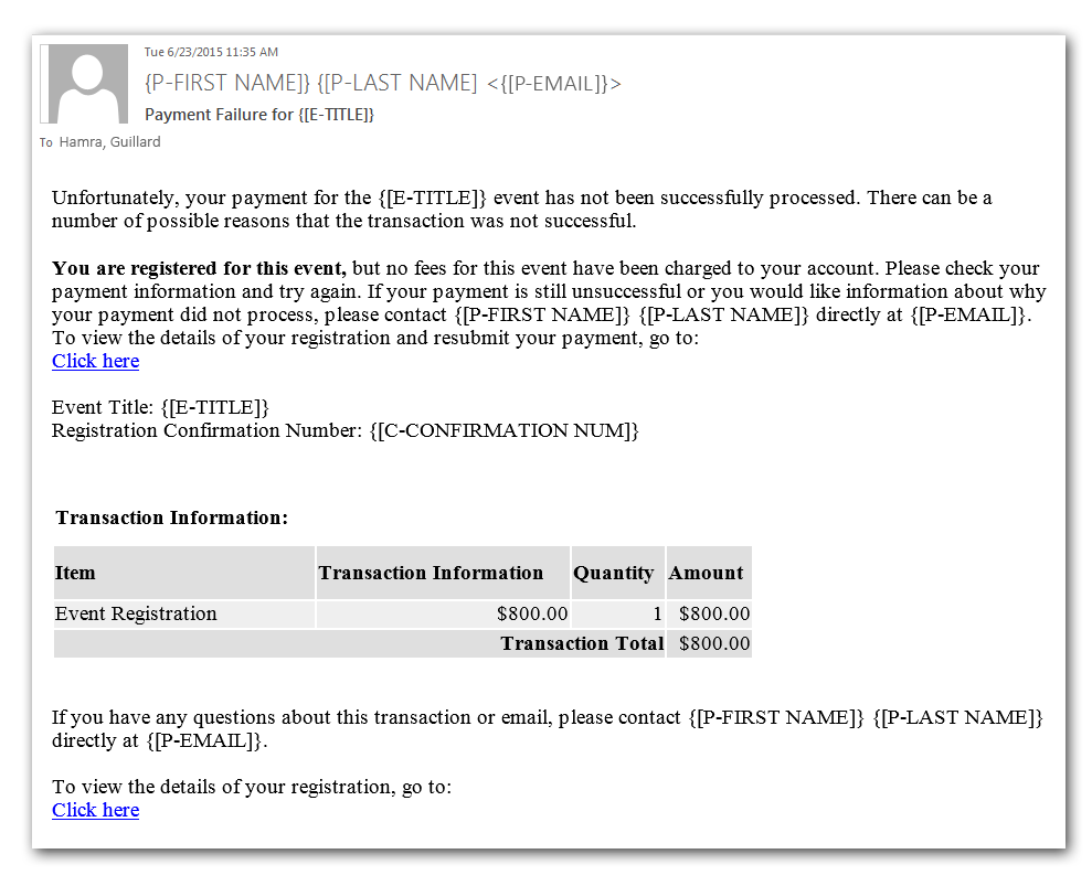 Viewing the Automatic Payment Notifications