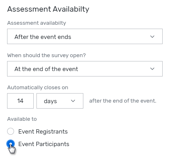Using Assessments in Event