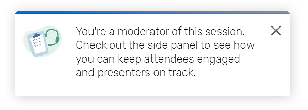Preparing to Moderate Sessions for Attendee Hub