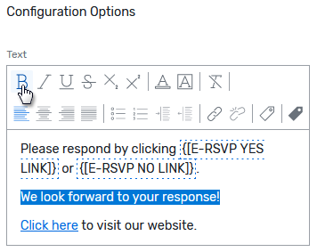 Creating an Event Email