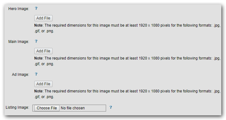Adding and Updating Images